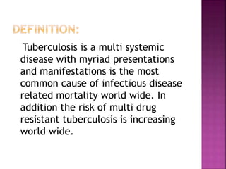 Tuberculosis | PPTX | Lung and Respiratory Health | Diseases and Conditions