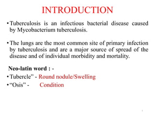 Tuberculosis presentation with introduction of its bacteria | PPTX ...