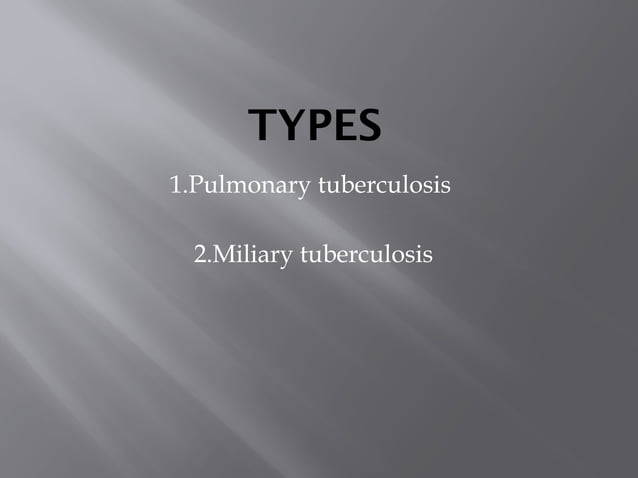 tuberculosis presentation.pptx for chest clinic | PPT