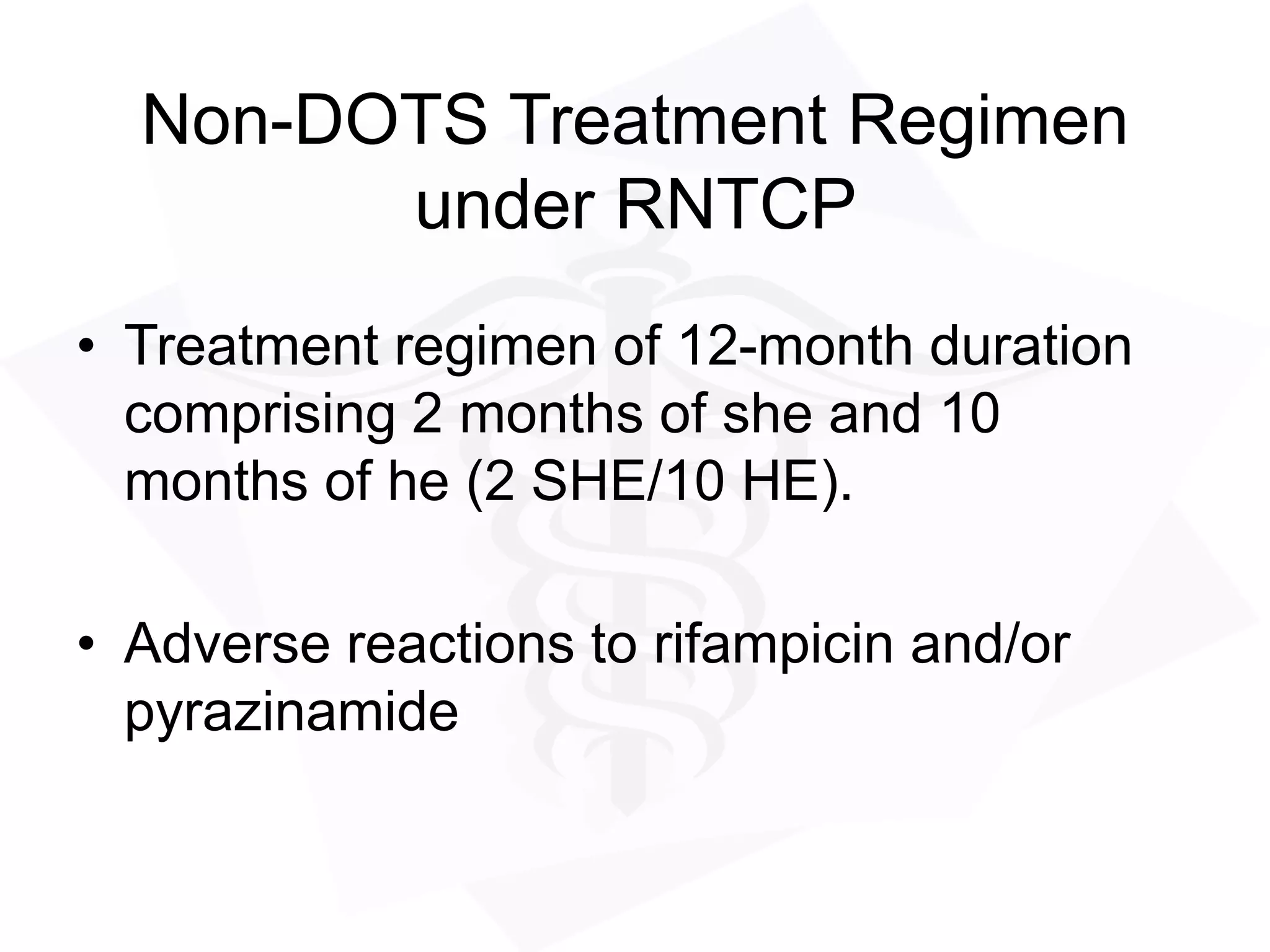WHO and RNTCP guidelines - Tuberculosis management | PPT