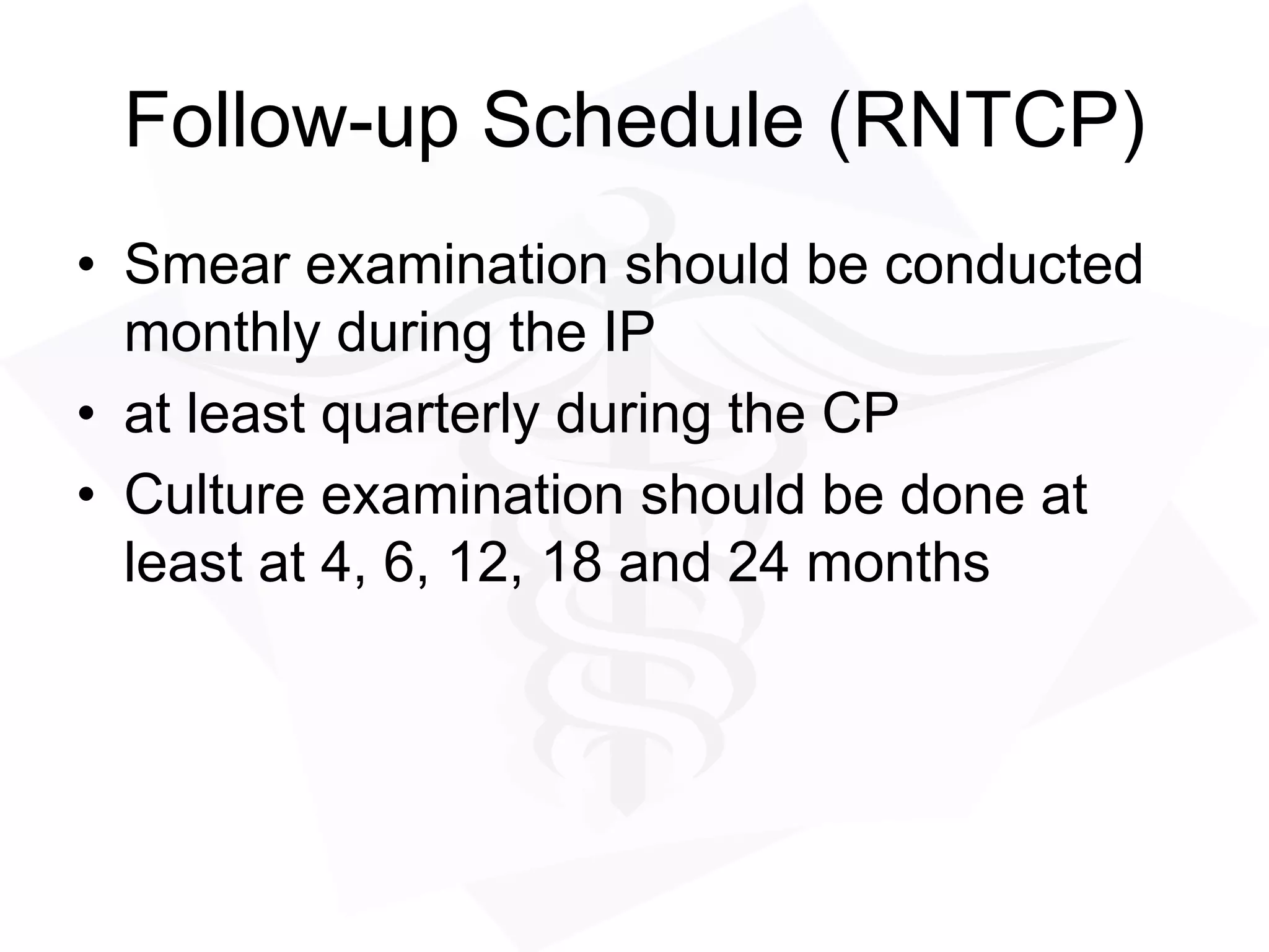WHO and RNTCP guidelines - Tuberculosis management | PPT