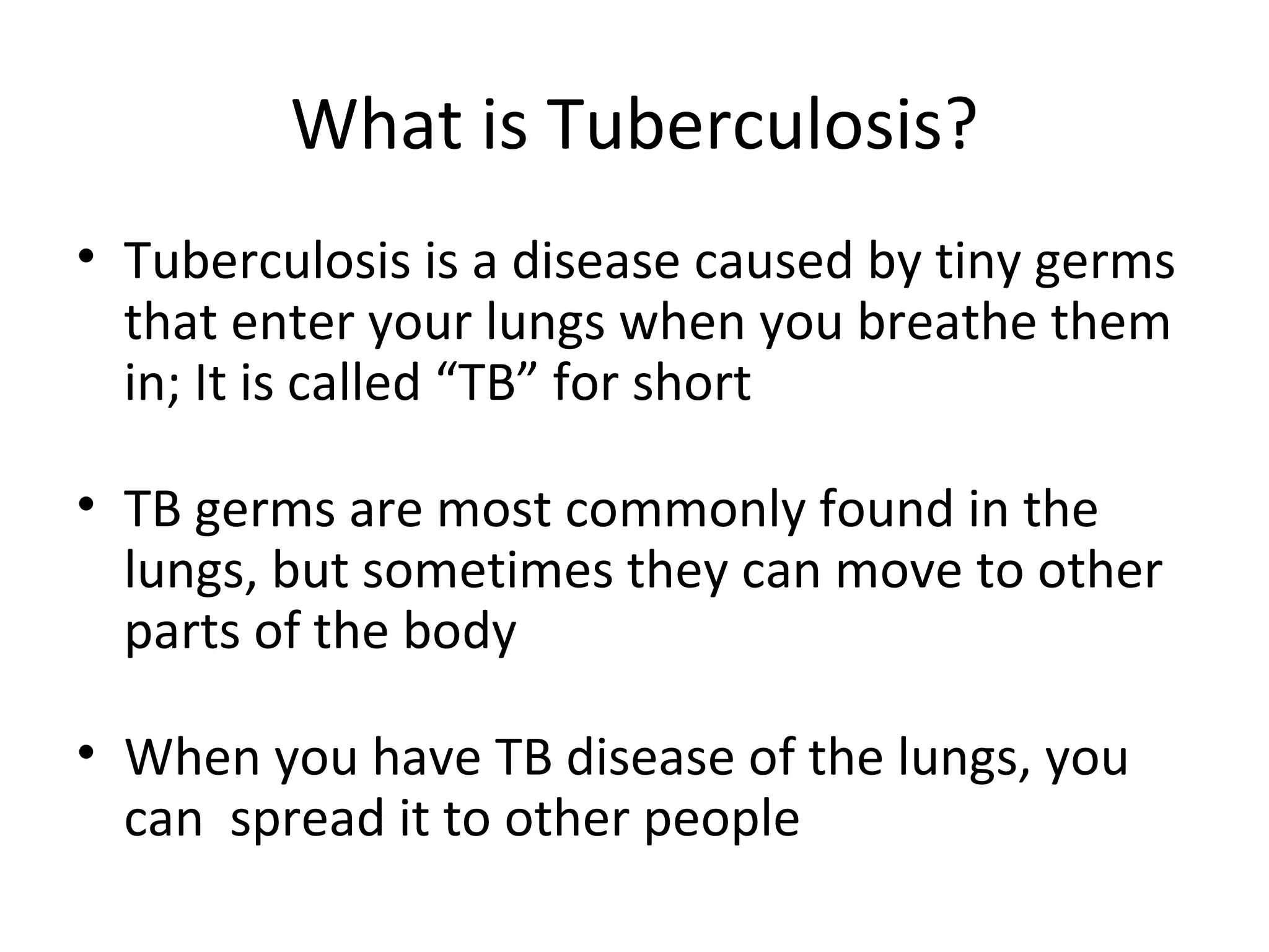Tuberculosis slides | PPT