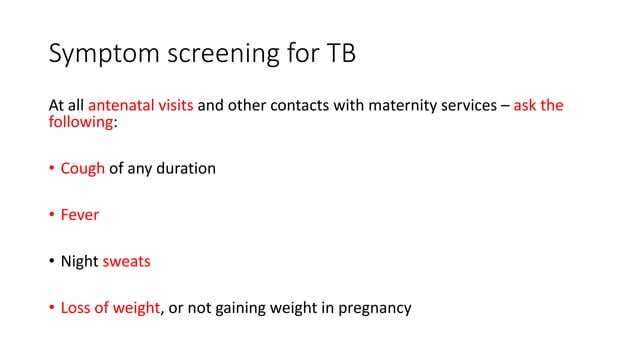 TUBERCULOSIS (TB) IN PREGNANCY.pptx | Pregnancy | Reproductive Health