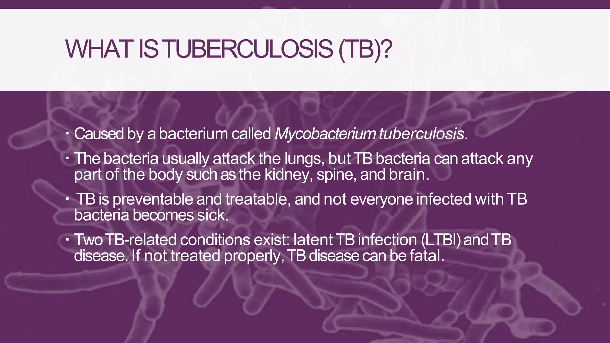 Tuberculosis (T. B) Presentation . pptx | PPT