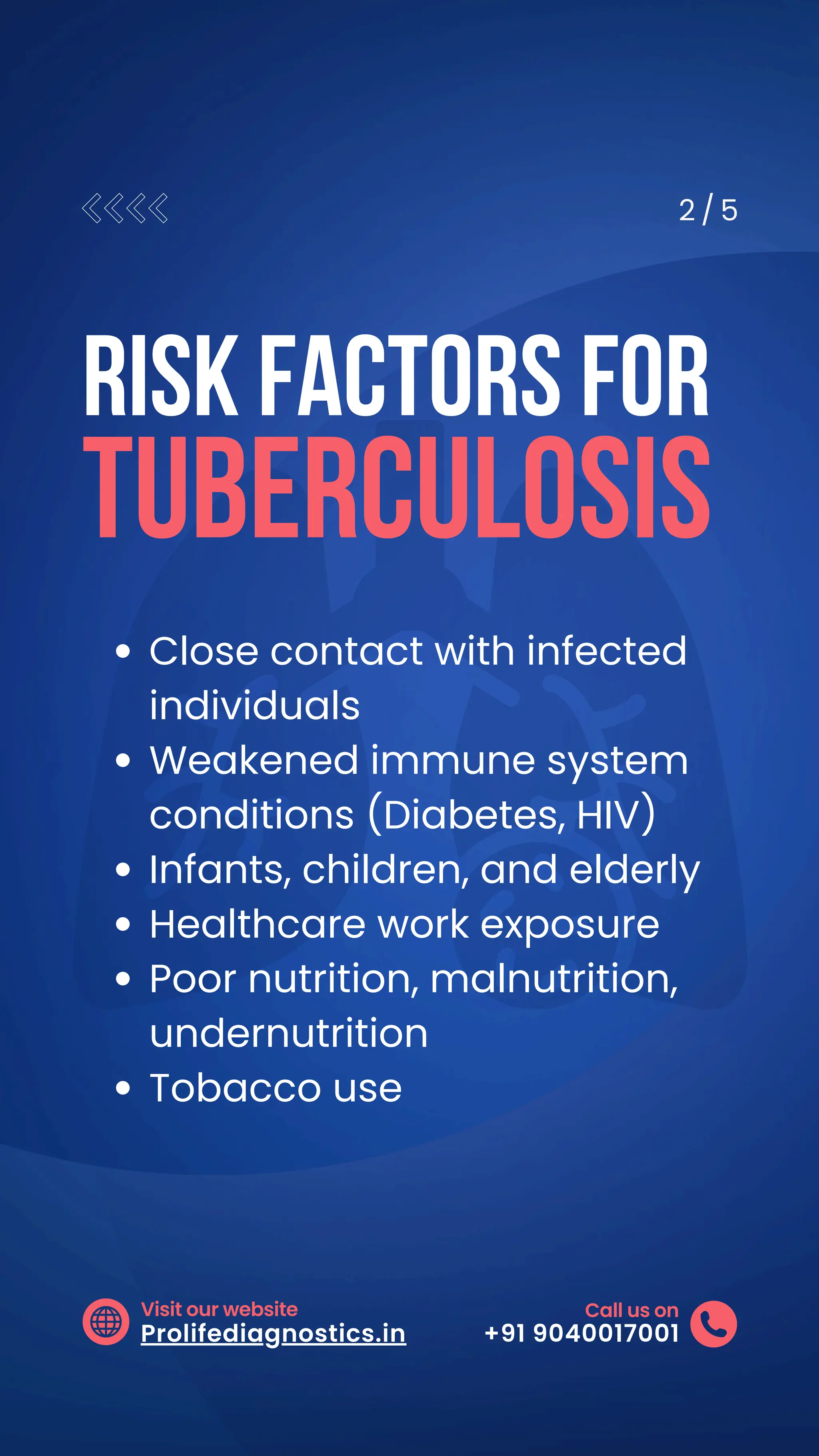 Tuberculosis (TB) Risk Factors, Symptoms, Diagnosis - Prolife ...