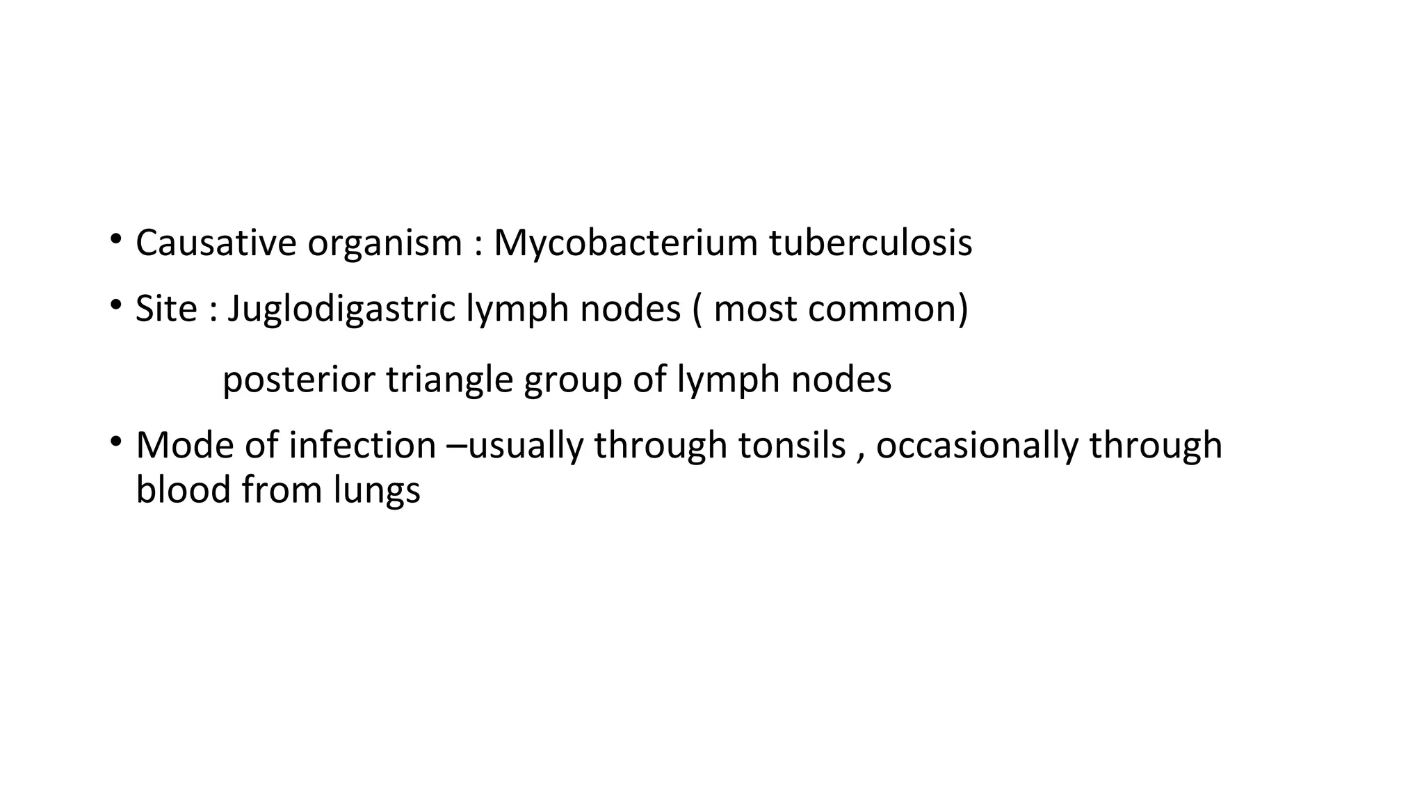 Tuberculous cervical lymphadinitis | PPT