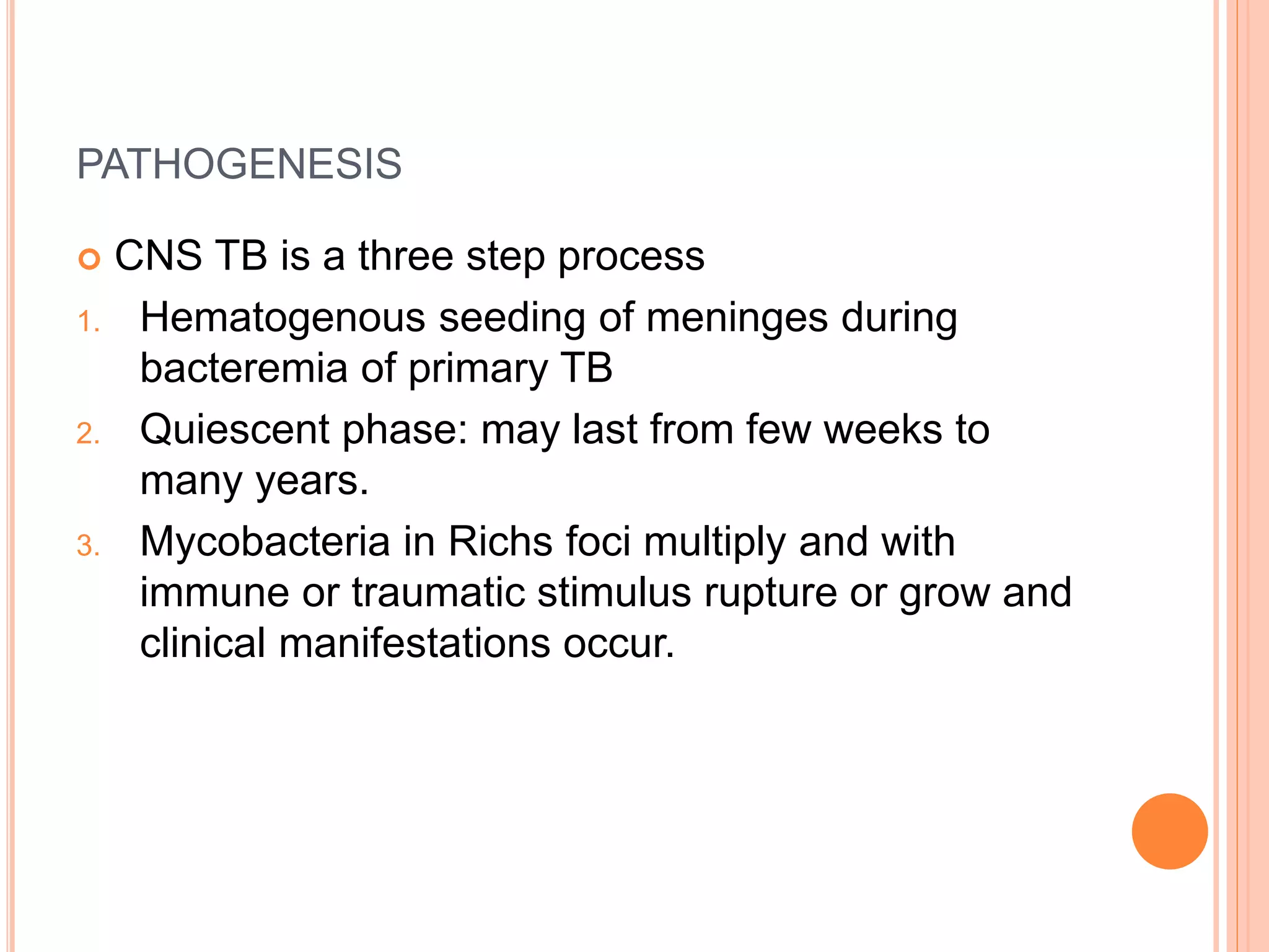 Tuberculous infection of CNS | PPTX