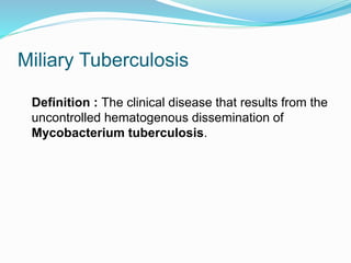Tuberculous meningitis and miliary tb | PPT
