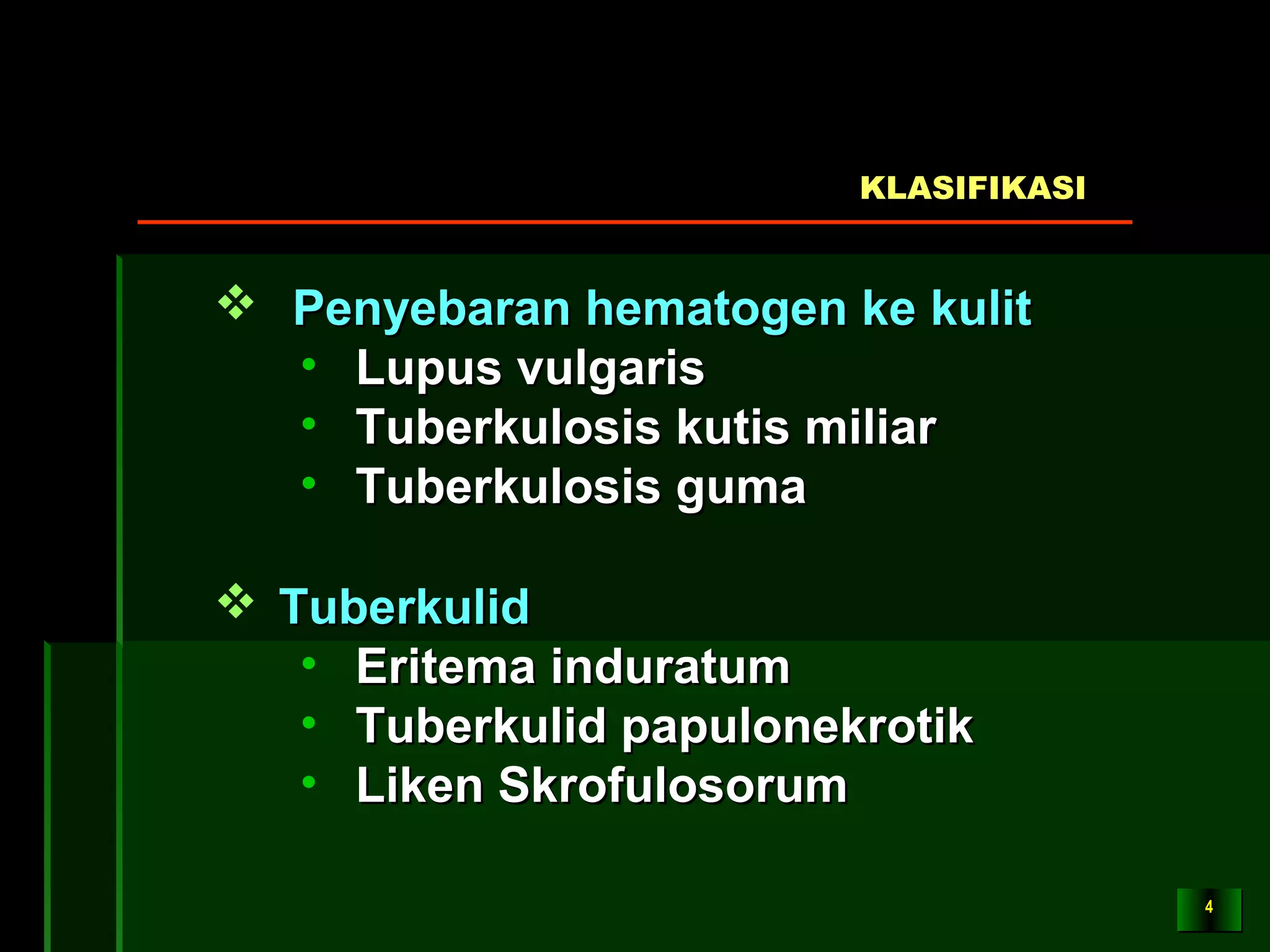 Tuberkulosis kutis & penyakit parasit sawitri, dr. sp kk (k) | PPT