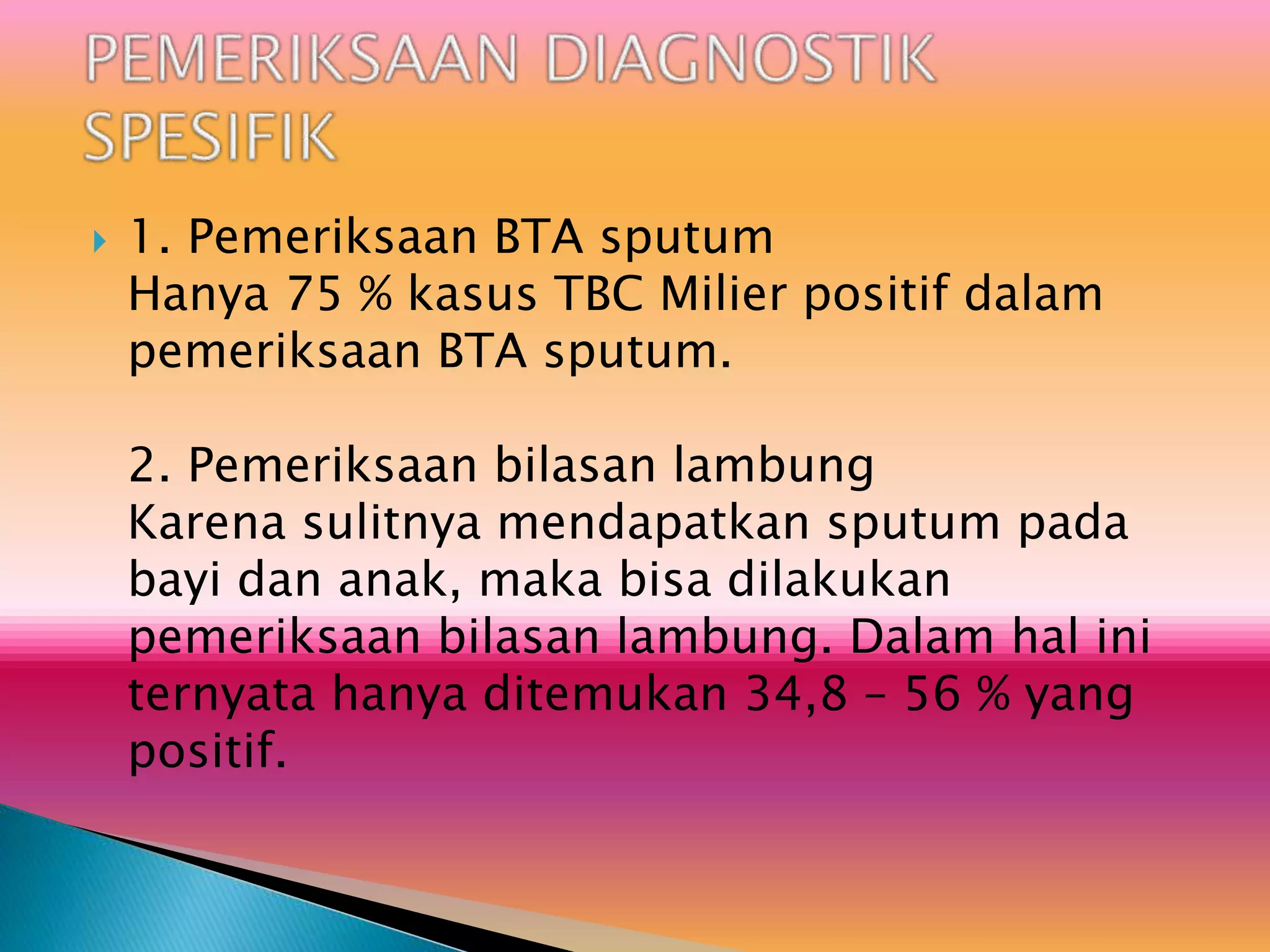 Tuberkulosis milier (milliary tb) dosen pkk ibu sri | PPTX