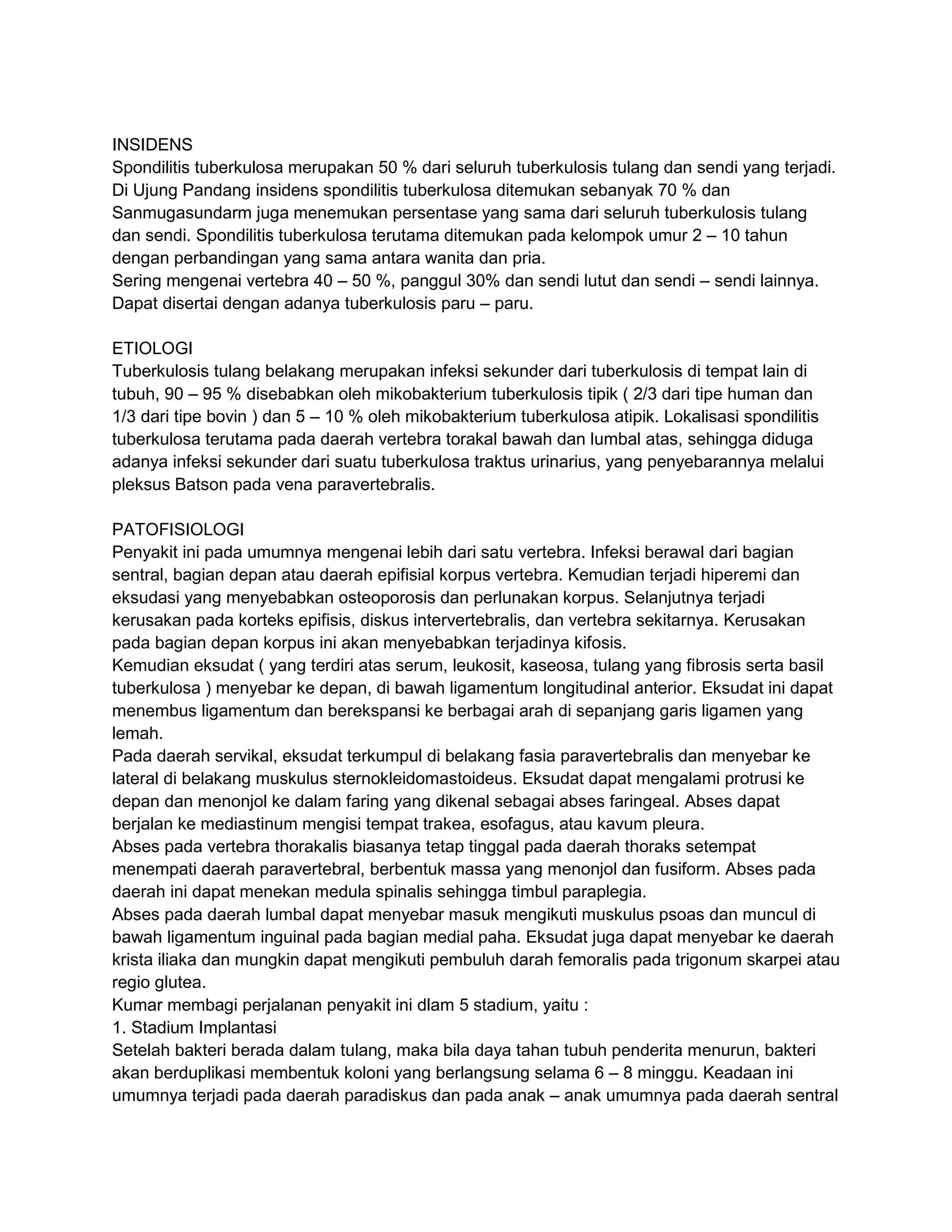 Tuberkulosis tulang | DOCX