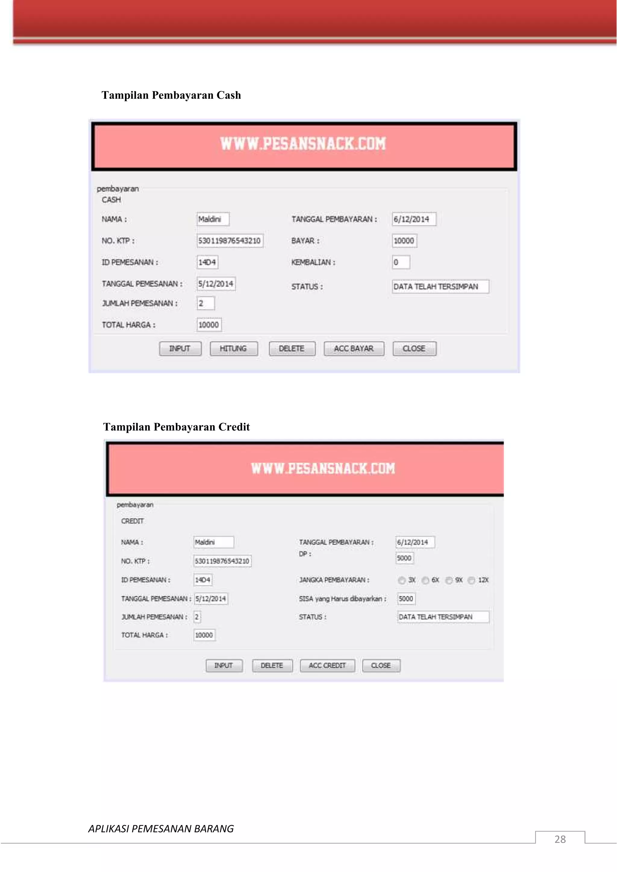 SIstem Informasi Pemesanan Barang - Wulanda Anggoro | PDF