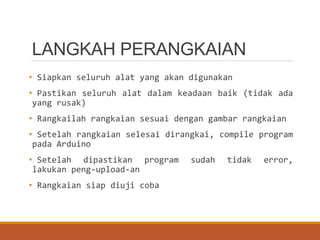 Automatic car door opener using Arduino Uno as a Microcontroller | PPT