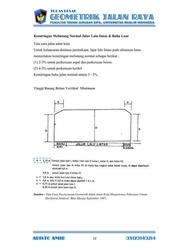 TUGAS BESAR GEOMETRIK JALAN RAYA | PDF