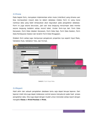 Pengolahan Database Karyawan dengan Access 2007 | PDF