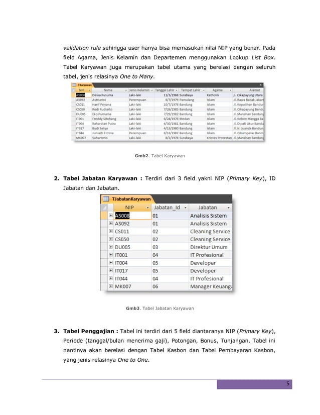Pengolahan Database Karyawan dengan Access 2007