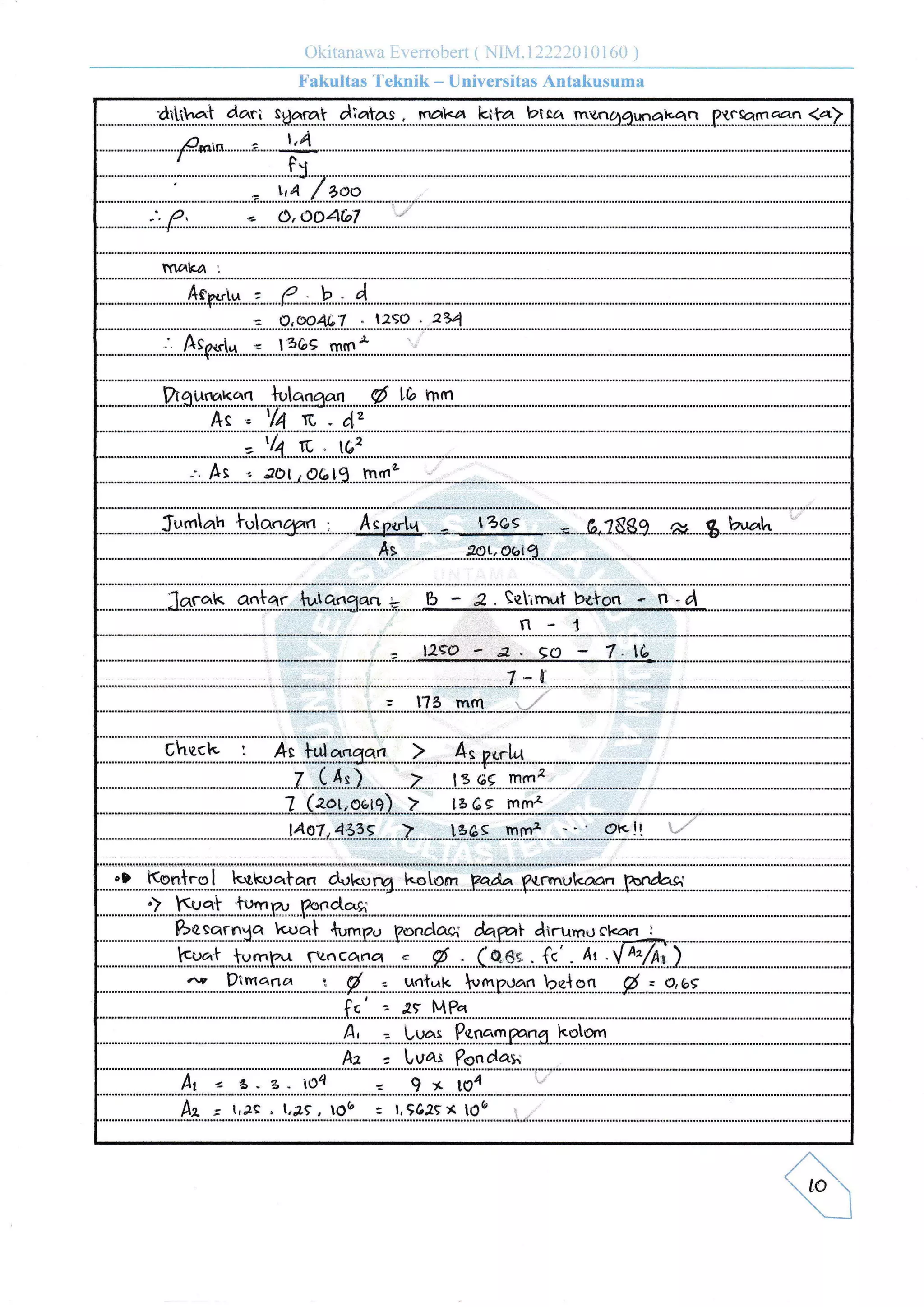 Laporan Tugas Besar Rekaysa Pondasi 2 Okitanawa Everrobert | PDF