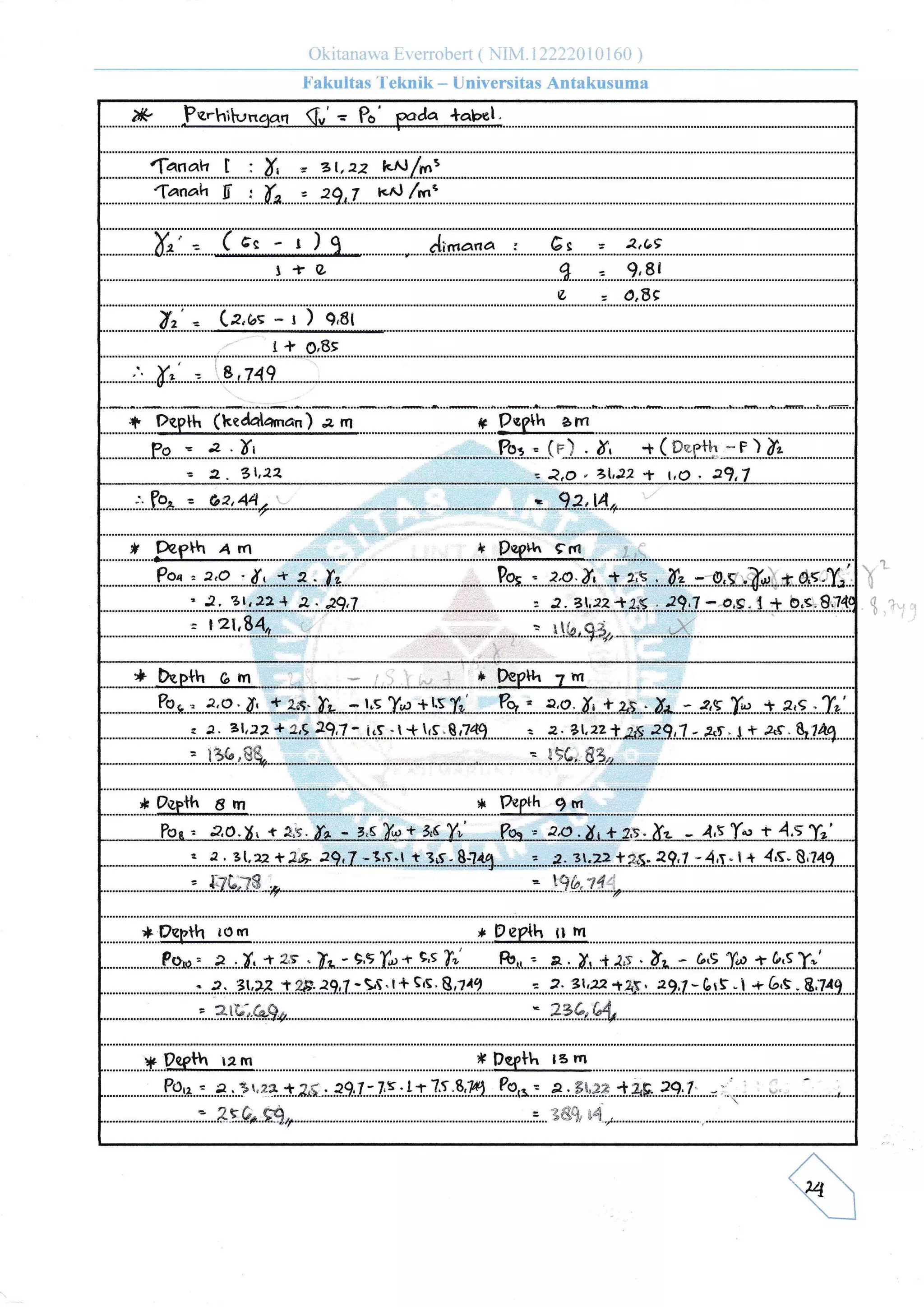 Laporan Tugas Besar Rekaysa Pondasi 2 Okitanawa Everrobert | PDF