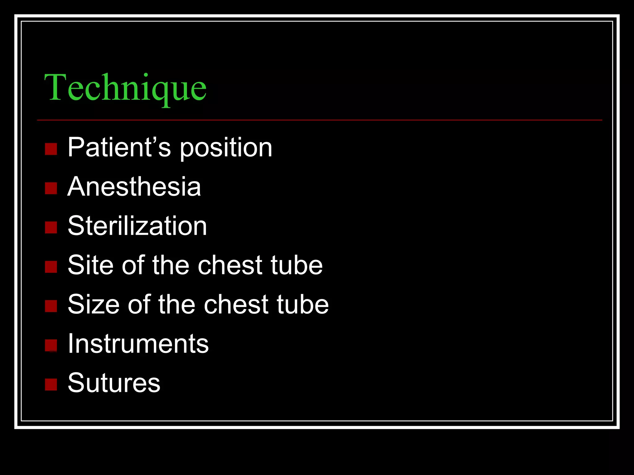 Tube thoracostomy | PPTX