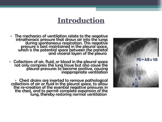 Tube Thoracostomy, Management | PPT