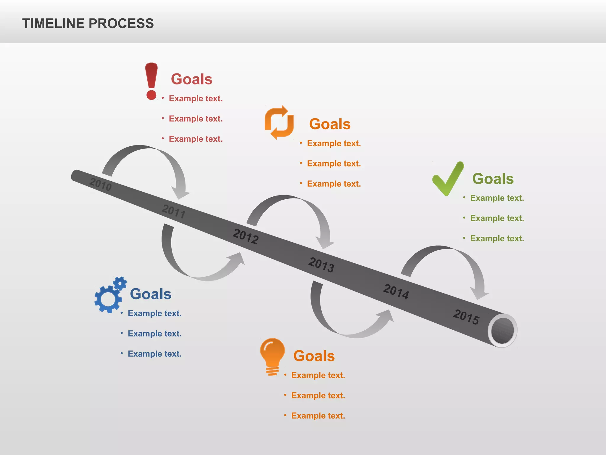 Tube Timeline Process Toolbox for PowerPoint by PoweredTemplate.com