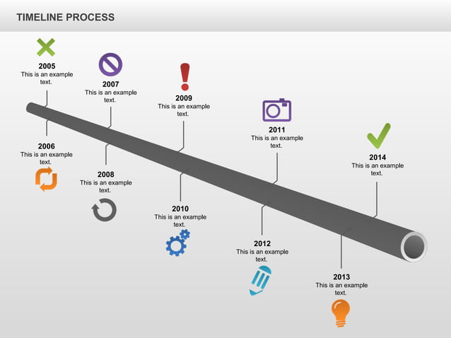 Tube Timeline Process Toolbox for PowerPoint by PoweredTemplate.com