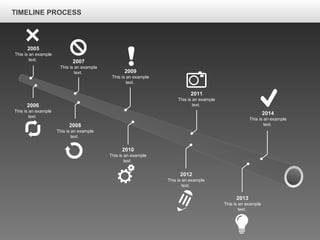 Tube Timeline Process Toolbox for PowerPoint by PoweredTemplate.com