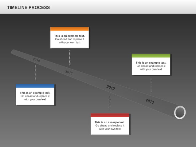 Tube Timeline Process Toolbox for PowerPoint by PoweredTemplate.com