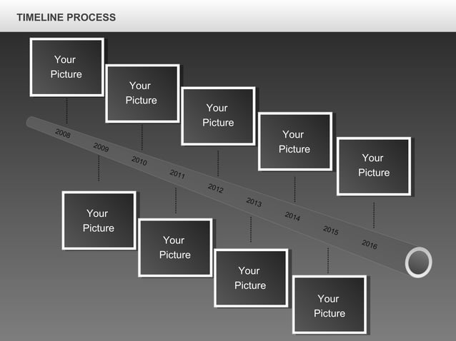 Tube Timeline Process Toolbox for PowerPoint by PoweredTemplate.com