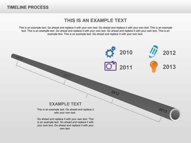 Tube Timeline Process Toolbox for PowerPoint by PoweredTemplate.com