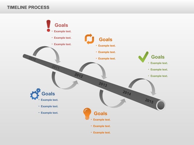 Tube Timeline Process Toolbox for PowerPoint by PoweredTemplate.com