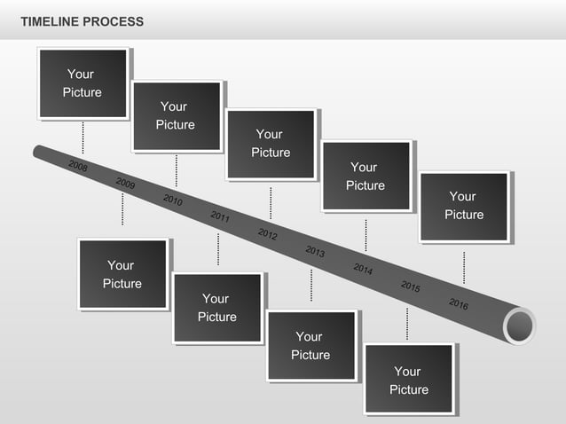 Tube Timeline Process Toolbox for PowerPoint by PoweredTemplate.com