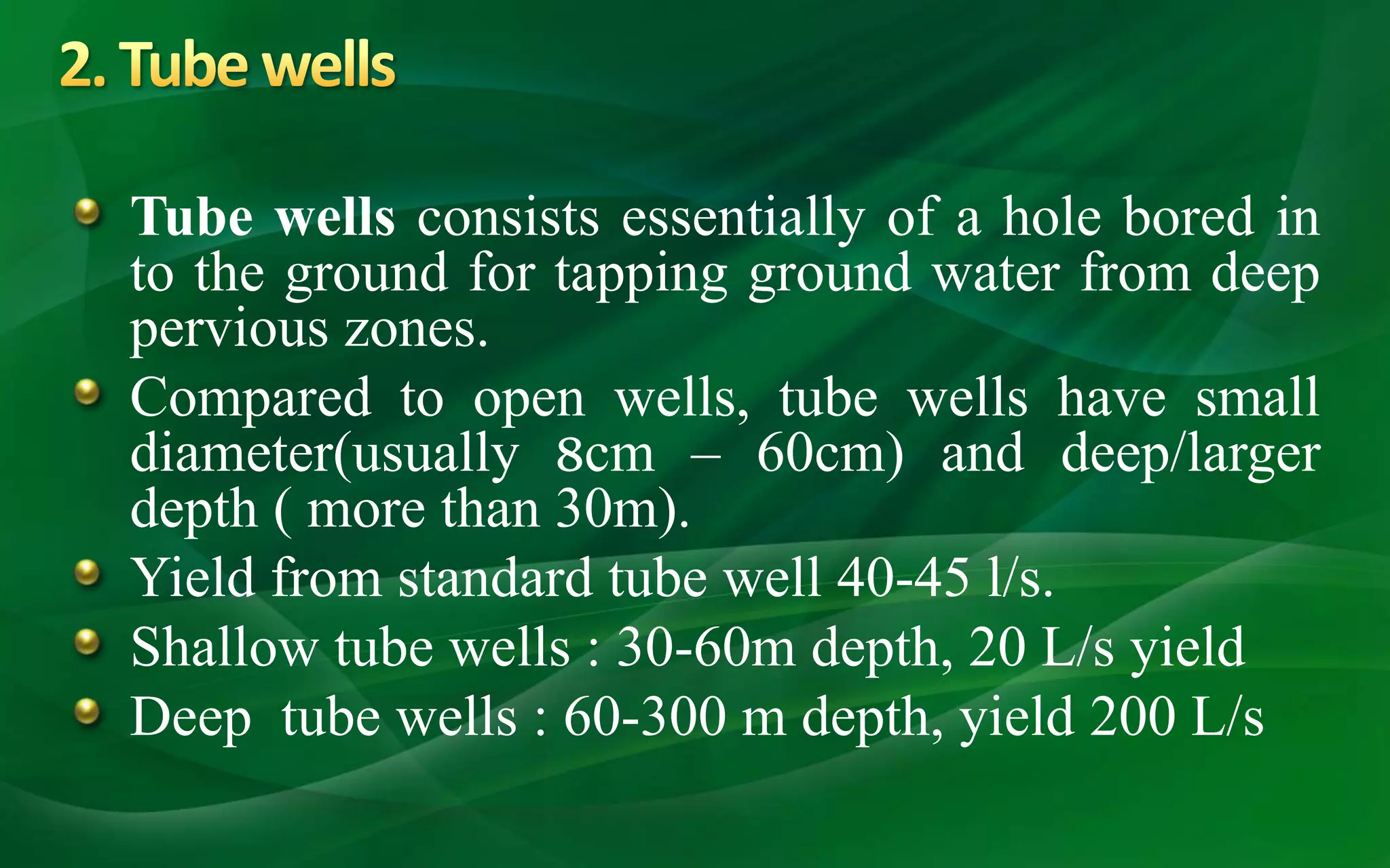 Tube wells and their design | PPTX