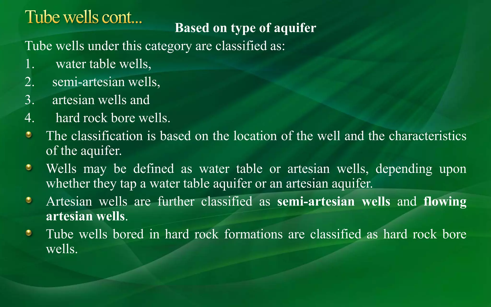 Tube wells and their design | PPTX