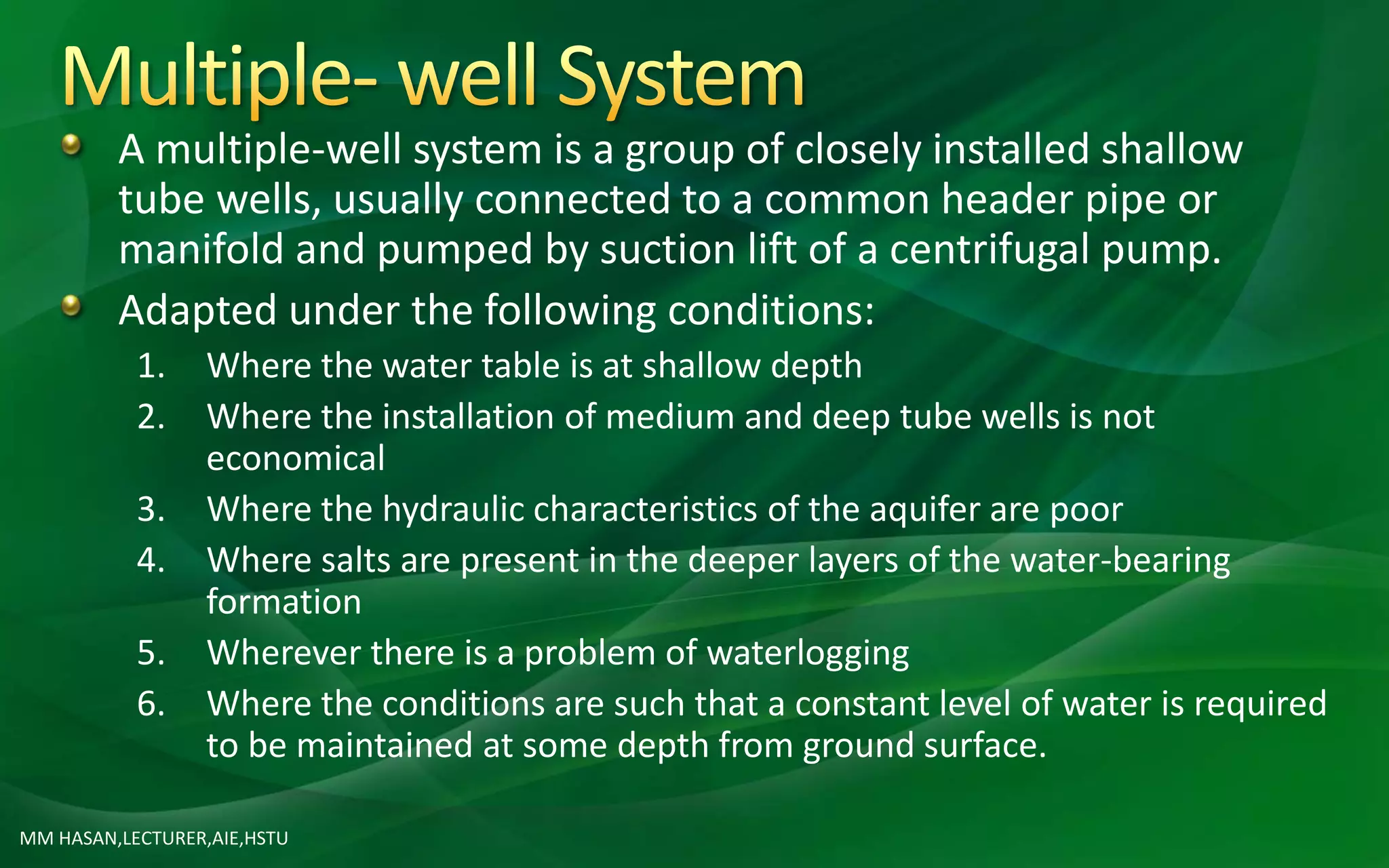 Tube wells and their design | PPTX