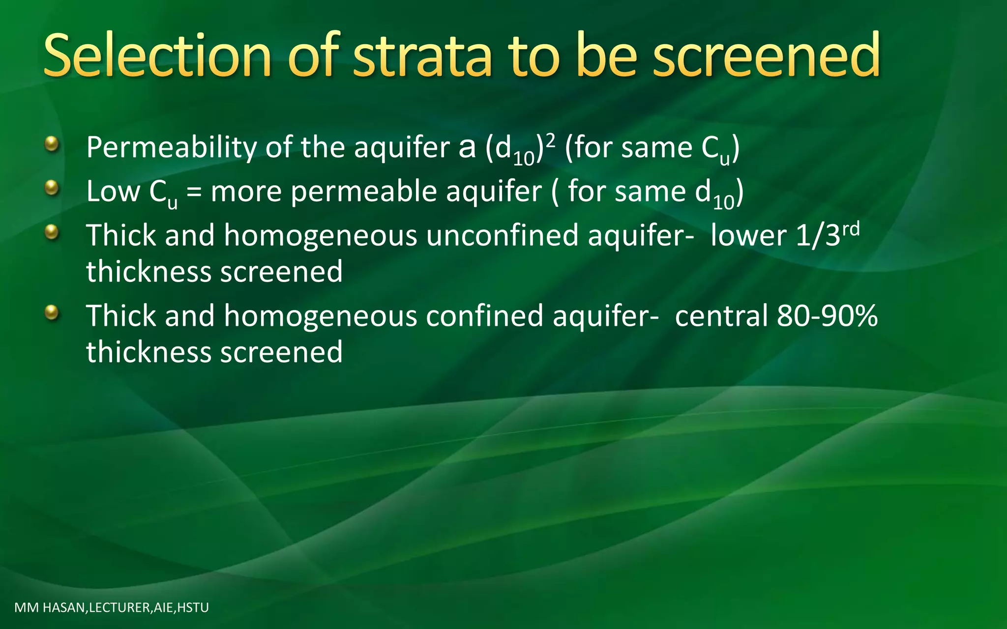 Tube wells and their design | PPTX