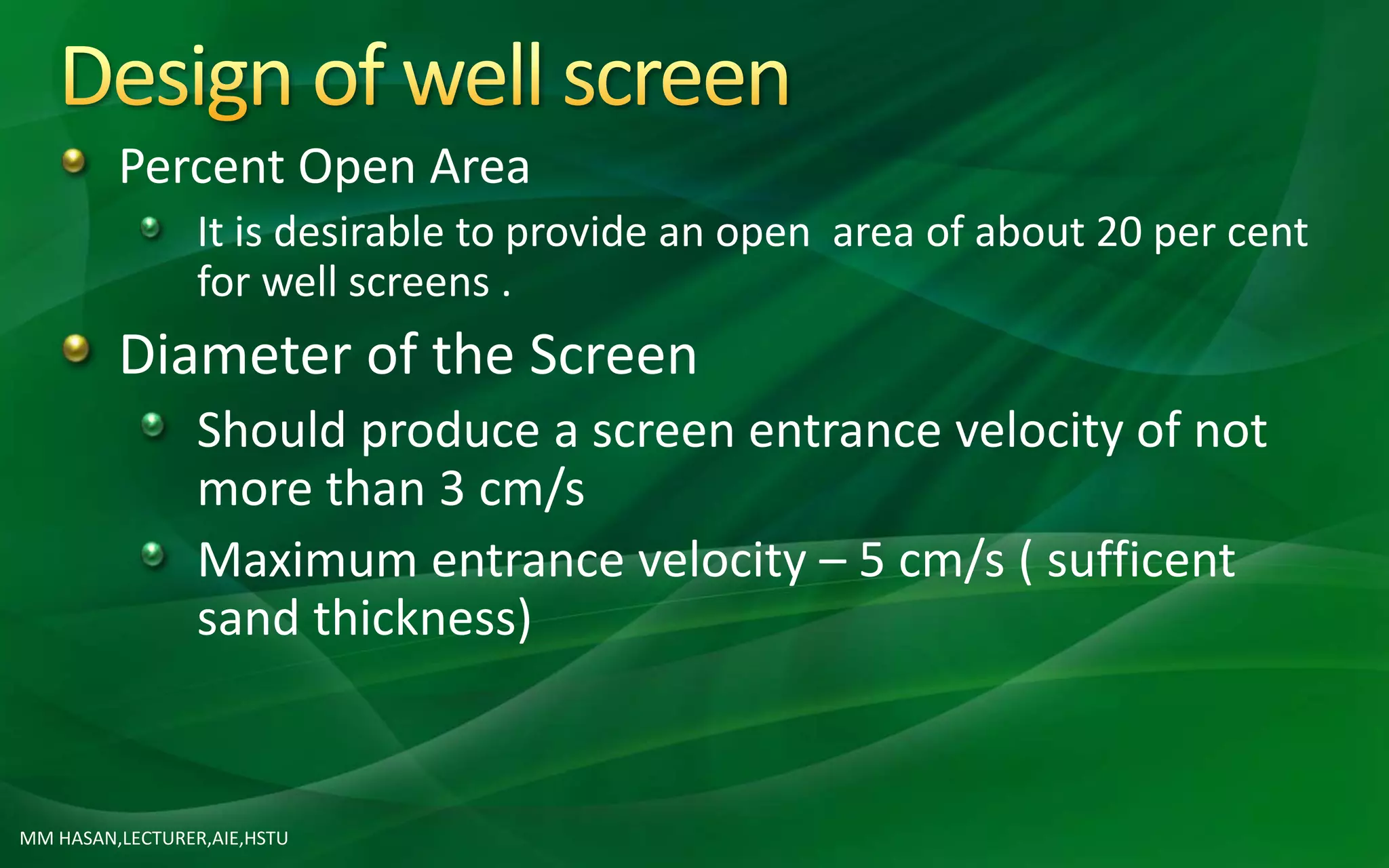 Tube wells and their design | PPTX