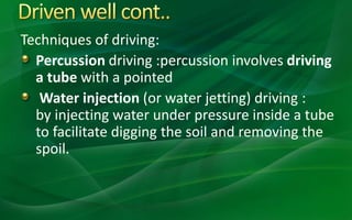 Tube wells and their design | PPTX