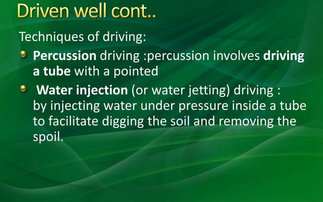 Tube wells and their design | PPTX | Geology | Science