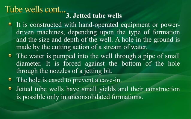 Tube wells and their design | PPTX | Geology | Science