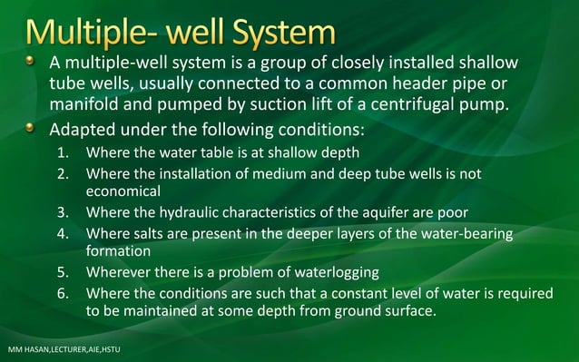 Tube wells and their design | PPTX | Geology | Science