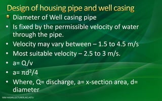 Tube wells and their design | PPTX