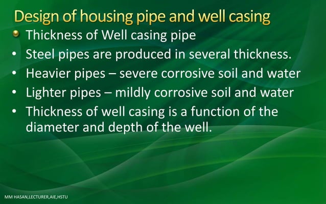 Tube wells and their design | PPTX | Geology | Science