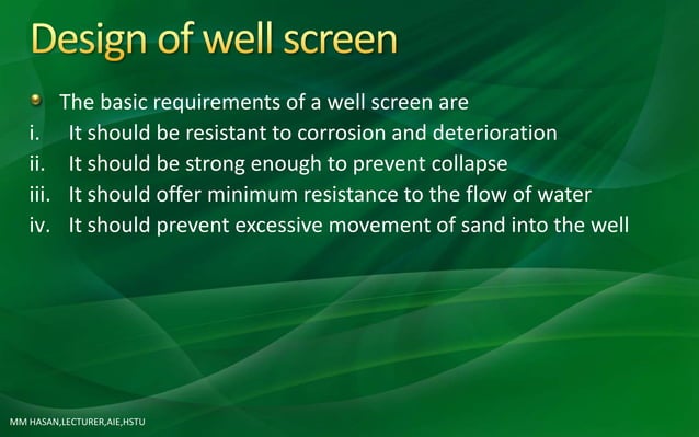 Tube wells and their design | PPTX | Geology | Science
