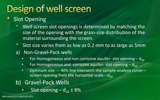 Tube wells and their design | PPTX
