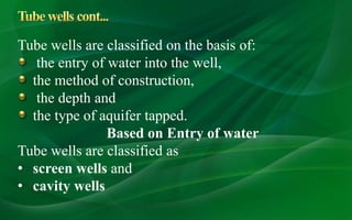 Tube wells and their design | PPTX