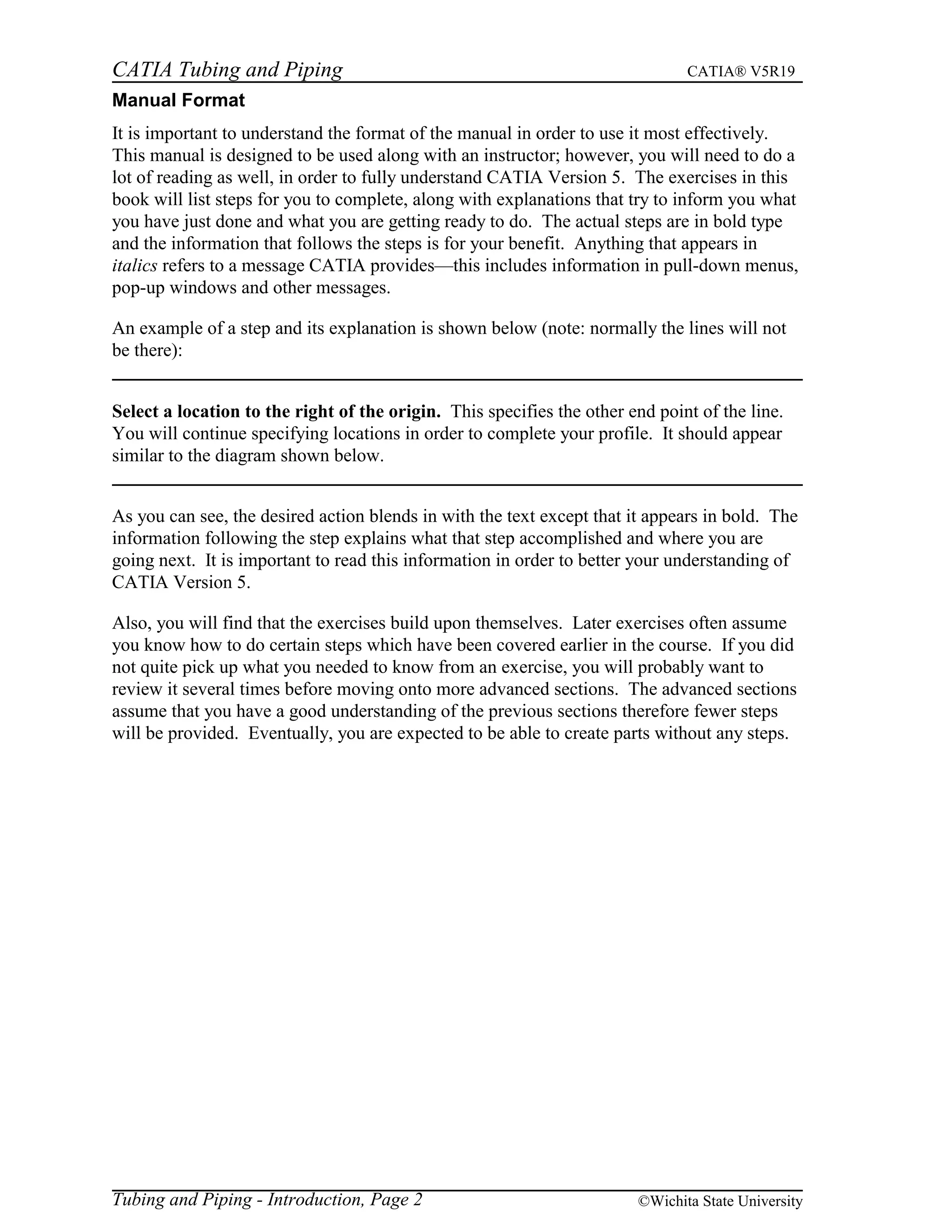 Tubing and piping tutorial CATIA | PDF