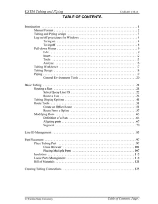Tubing and piping tutorial CATIA | PDF