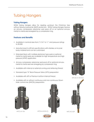 Tubing Hangers, Tubing Hangers Oilfield Equipment - WOM Group | PDF