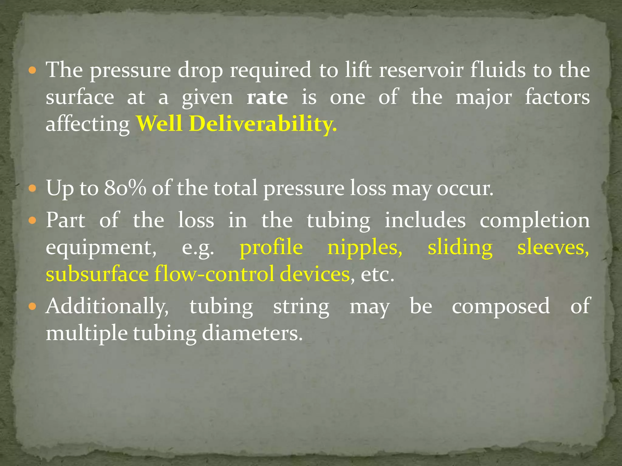 Tubing Performance Relation (TPR) | PPTX